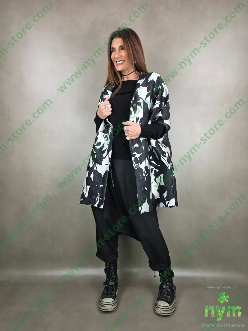 lurex flower trench coat 100% polyester – NYM STORE